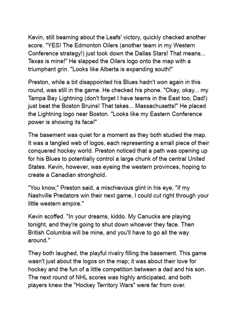 Hockey Story | PDF | National Hockey League Teams | Ice Hockey