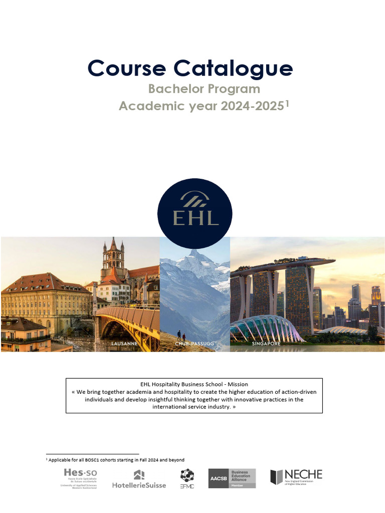 EHL Course Catalogue en | PDF | Restaurants | Learning