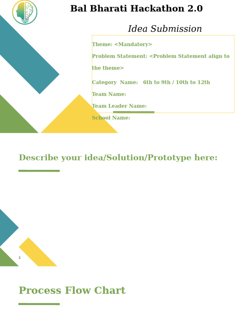 Idea Presentation Format School | PDF