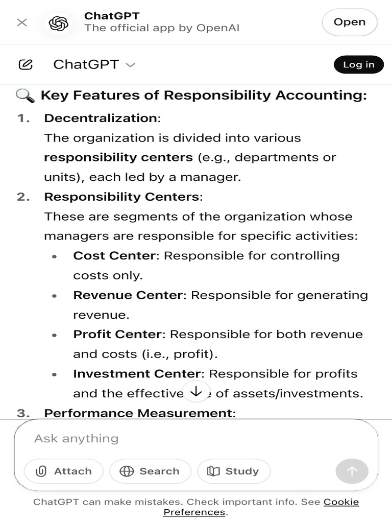 Key Features of Responsibility Accounting | PDF