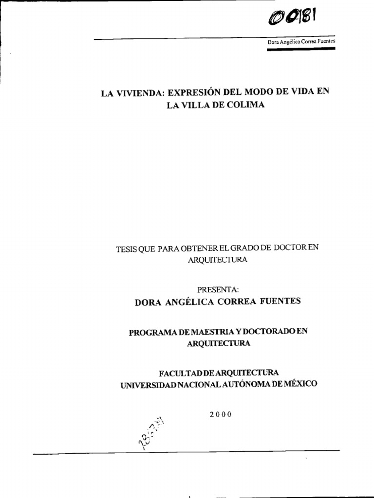 Vivienda y modo de vida en Colima XIX | PDF | Sociedad | México