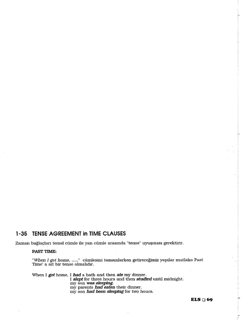 Tense Agreement - in Time Clause - English Grammar Inside and Out | PDF