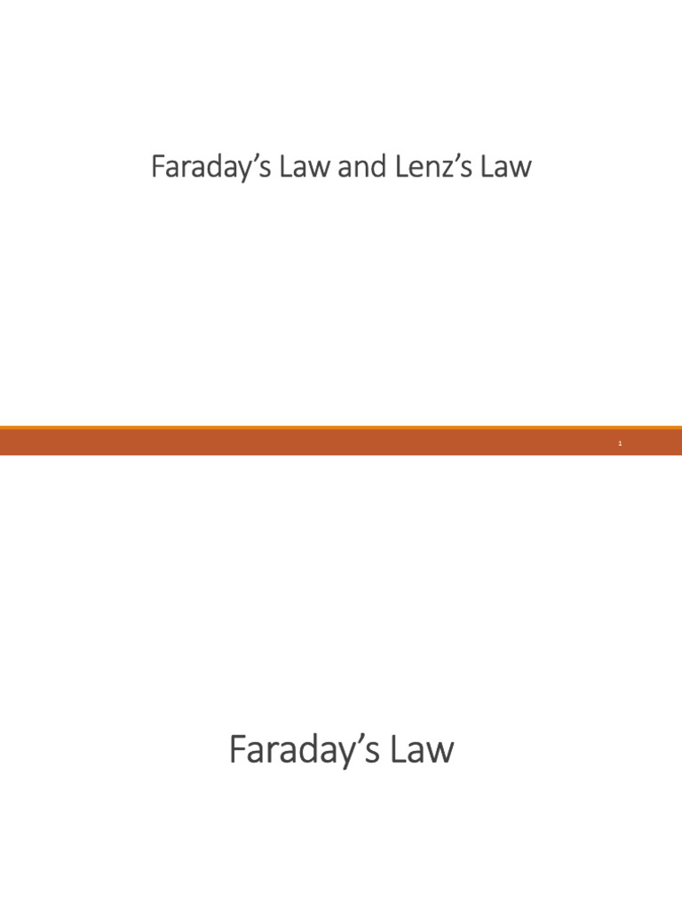 Faraday's Law and Lenz's Law | PDF | Electromagnetic Induction | Inductor