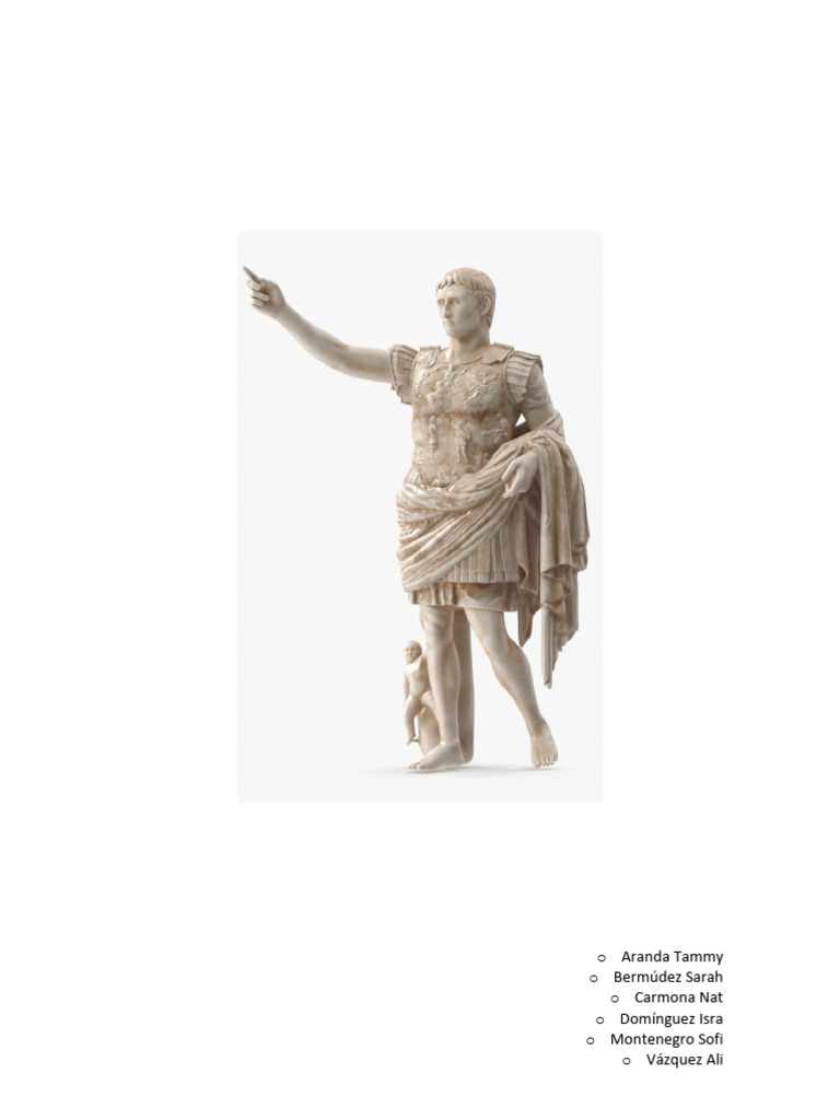 Escultura Augusto de Prima Porta: Análisis | PDF | Escultura