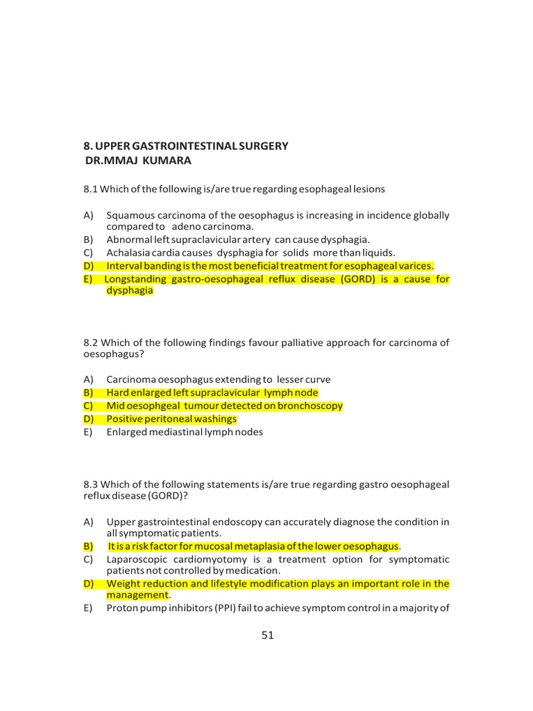 Test 4 | PDF | Esophagus | Gastroesophageal Reflux Disease