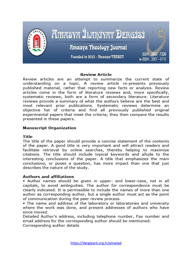 Guide to Writing Review Articles | PDF | Communication | Inquiry