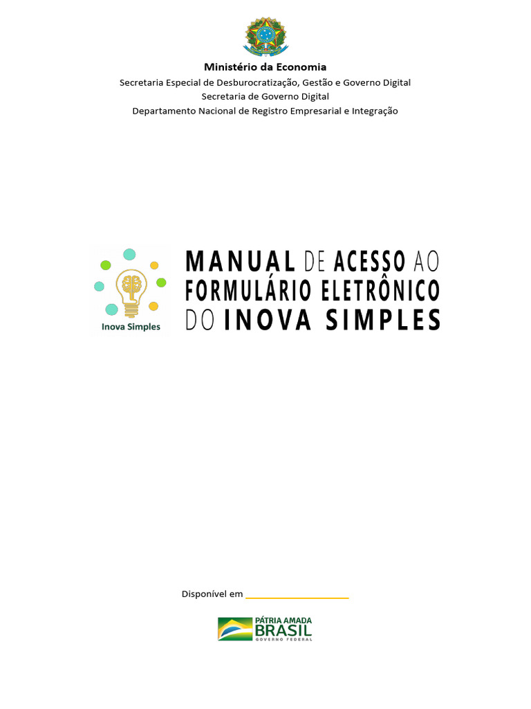 Manual de Utilizacao Do Sistema Inova Simples 1 | PDF | Inovação ...