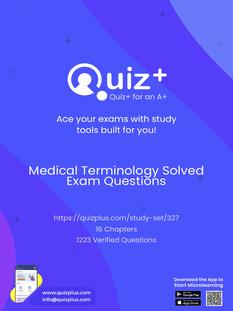 Medical Terminology Exam Guide | PDF | Ear | Medical Specialties