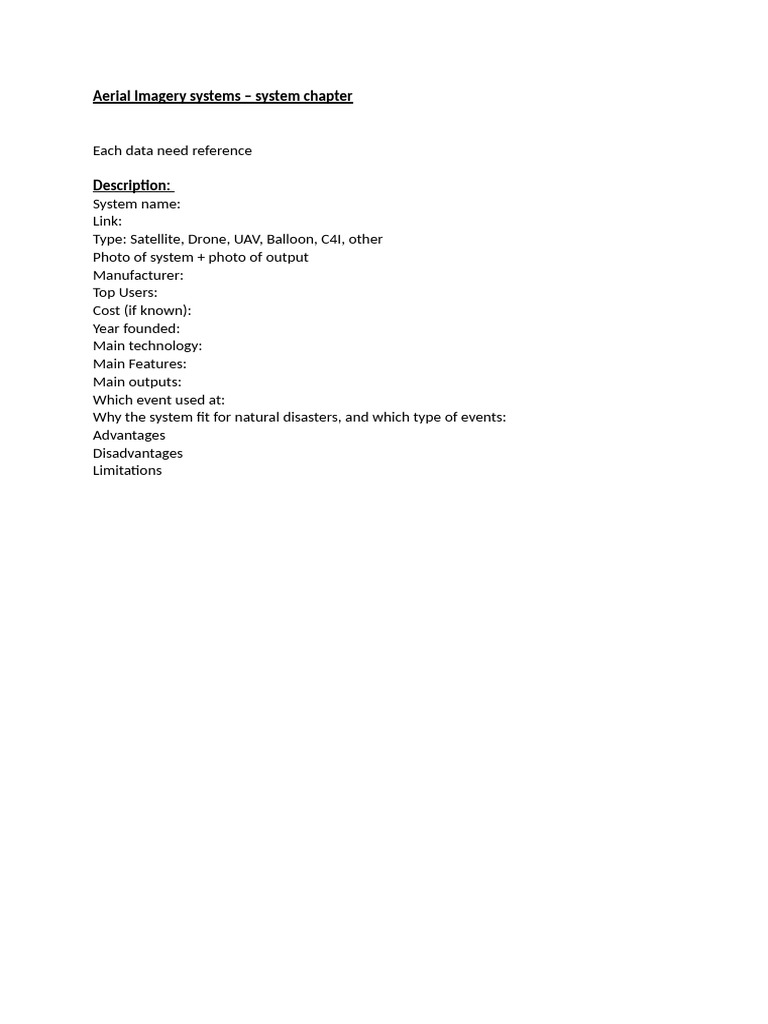 Aerial Imagery Systems for Disasters | PDF | Unmanned Aerial Vehicle ...