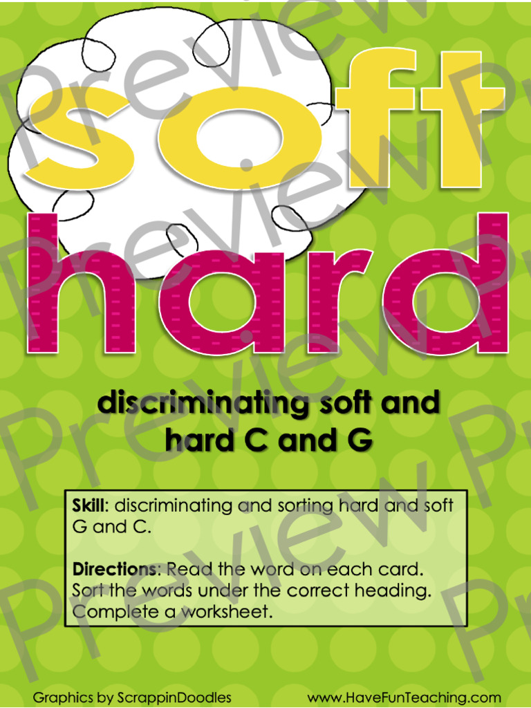 Hard and Soft C and G Activity Preview | PDF