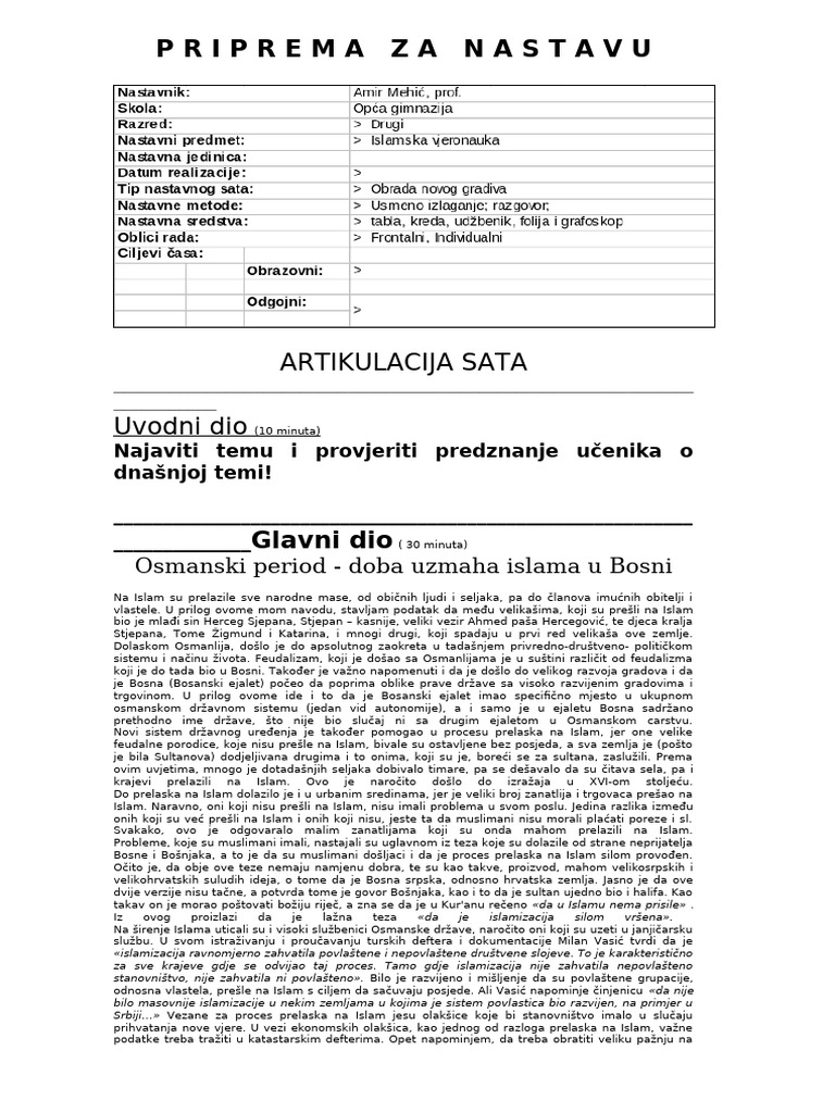 IV - 03 - Osmanski Period - Doba Uzmaha Islama U Bosni | PDF