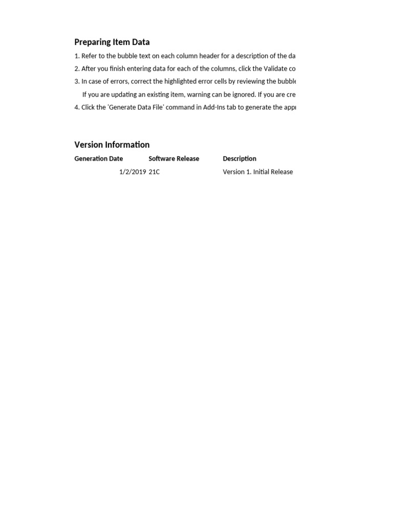 IDC13 Item Import Map IRS SR3 Us | PDF
