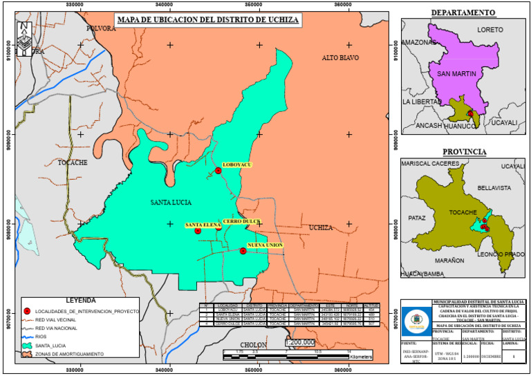 Mapa de Ubicación del Distrito de Uchiza | PDF