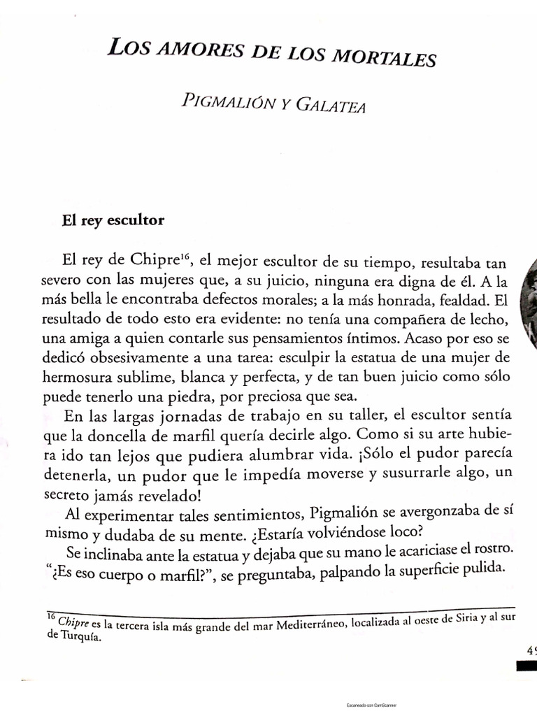 Pigmalión y Galatea | PDF