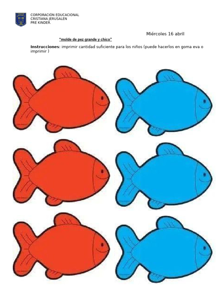 Agrupando Peces Por Color y Tamaño Miércoles 16 Abril 2025 | PDF