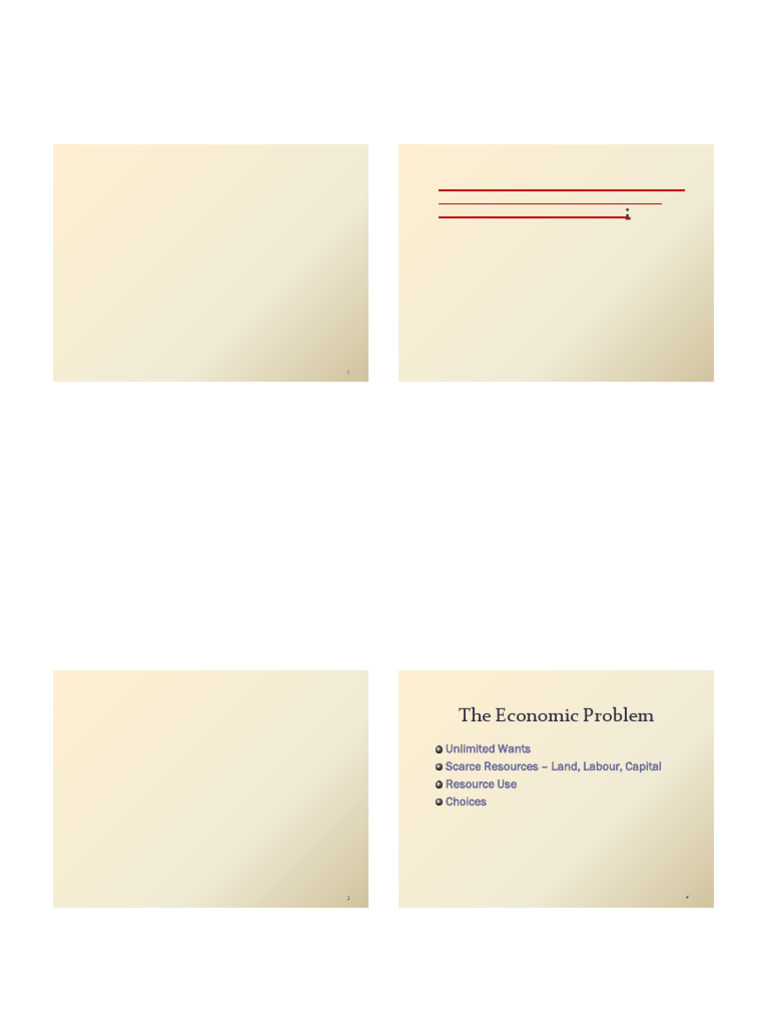 Lecture 2 - Economic Problem | PDF | Economies | Production And ...