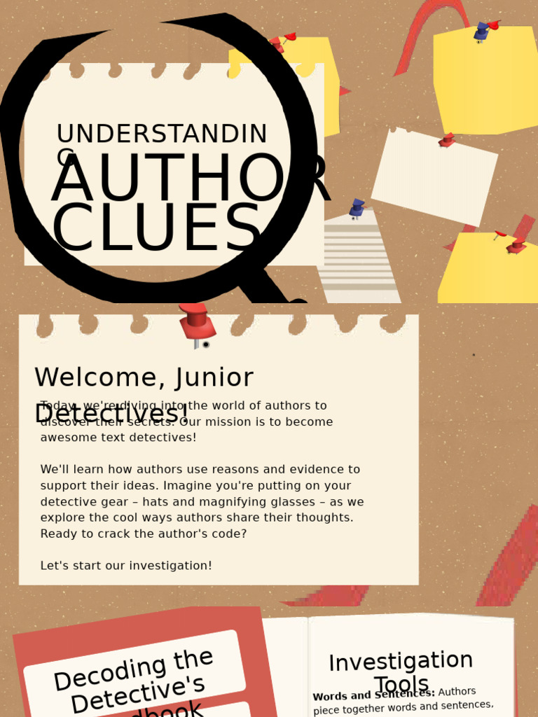 Author Reason and Evidence Education Presentation in Brown Playful ...
