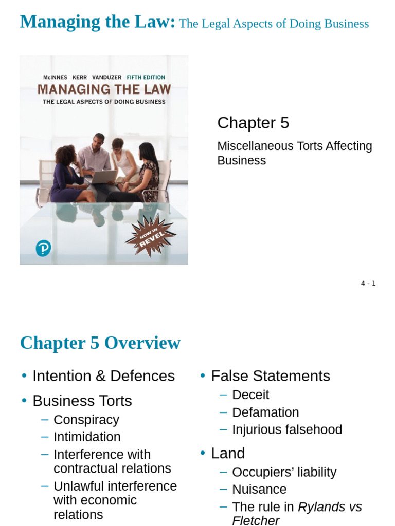 Class #3 PowerPoint Slides | PDF | Defamation | Tort