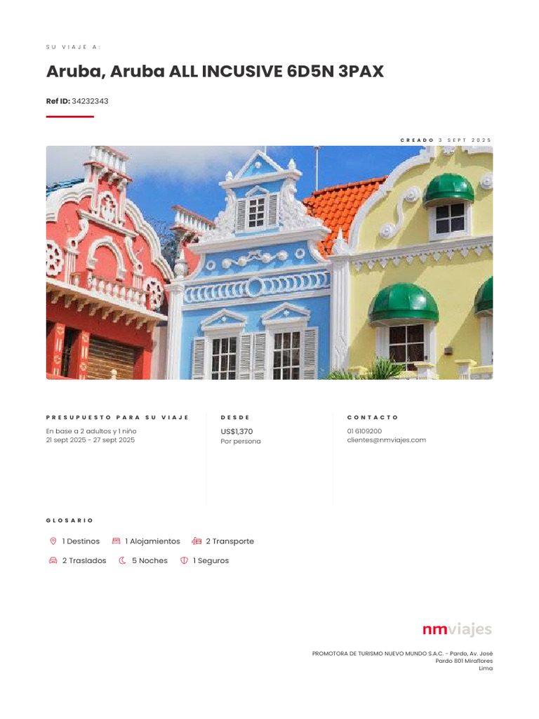 Aruba Aruba All Incusive 6d5n 3pax PDF | PDF | Ciencias de la Tierra