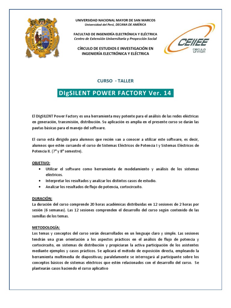 Curso DIgSILENT Power Factory Básico | PDF | Software | Universidad