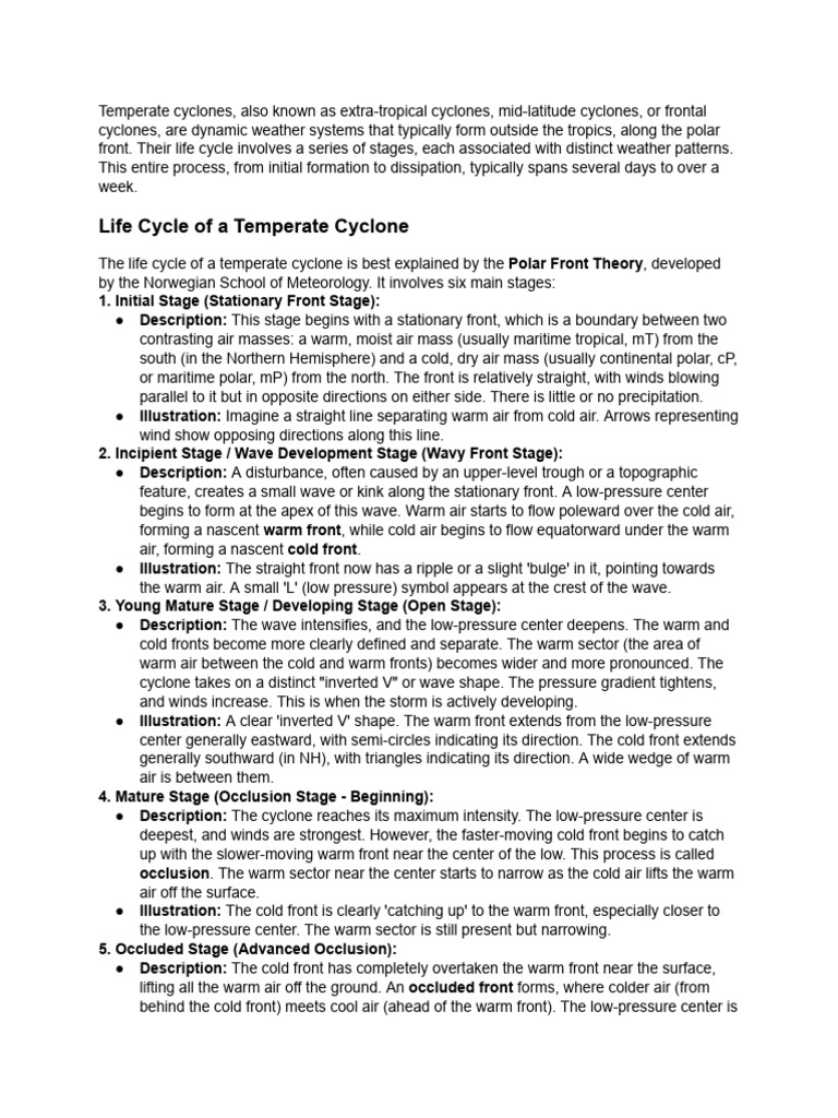Understanding Temperate Cyclones | PDF | Cyclone | Precipitation