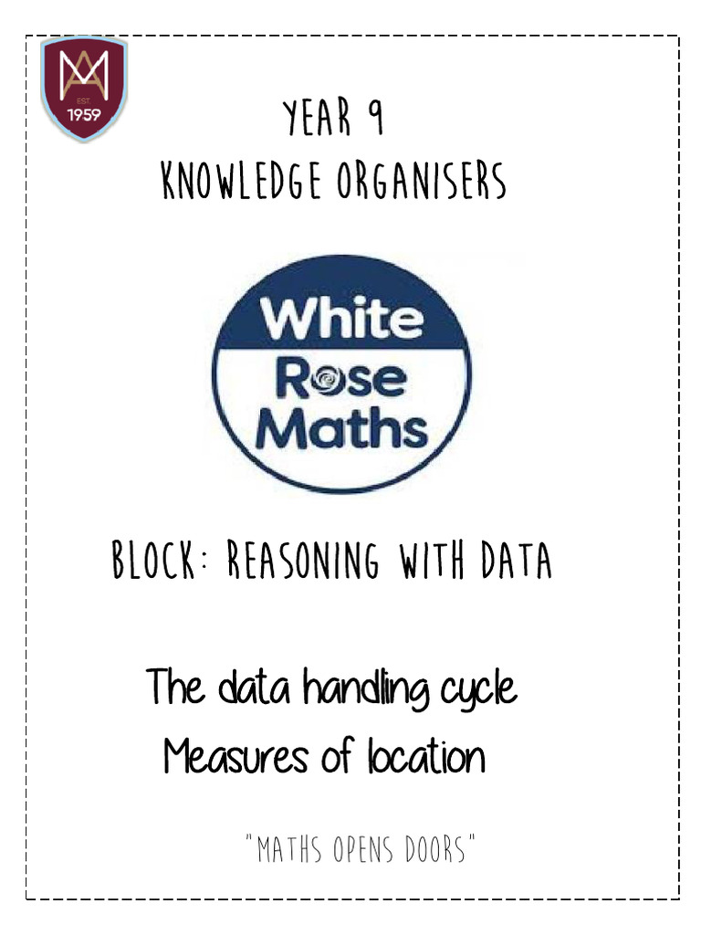 Y9 Block 1 KO Handling Data Cycle | PDF | Data | Applied Mathematics
