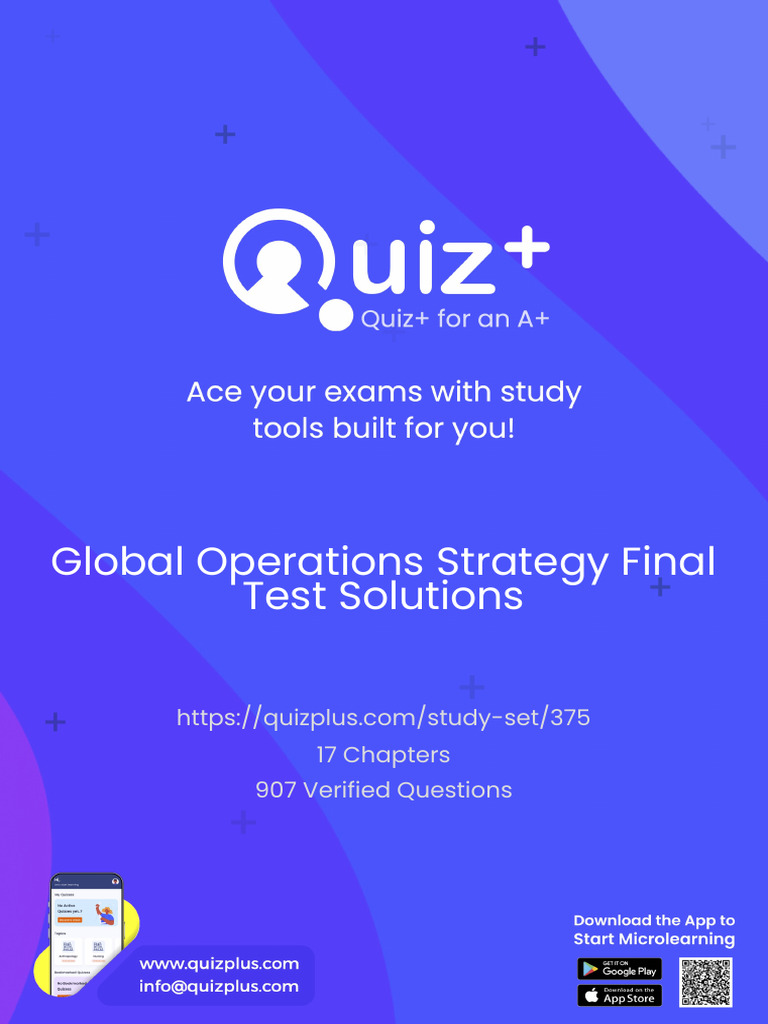Global Operations Strategy Test Solutions | PDF | Customs | Exchange Rate