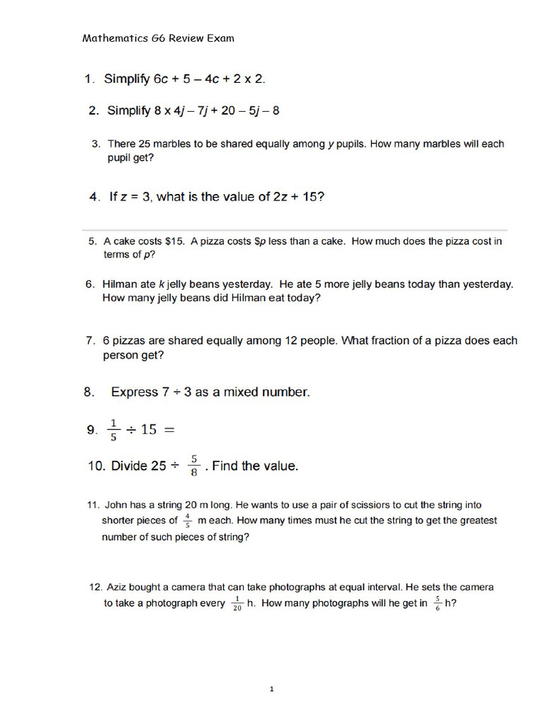 Math Final Review - 1 PDF | PDF