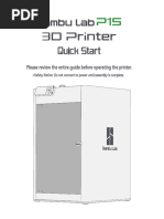 Bambu P1S Quick Start Setup Guide | PDF | Feedback | Electrical Engineering