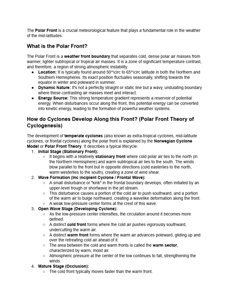 Understanding the Polar Front Theory | PDF | Cyclone | Precipitation