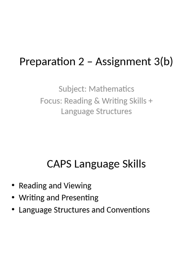 Assignment3b Maths Prep2 | PDF