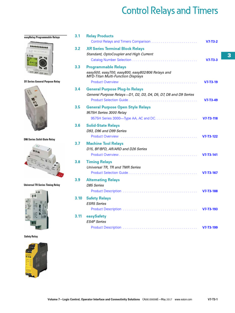 Control Relays and Timers Overview | PDF | Relay | Switch