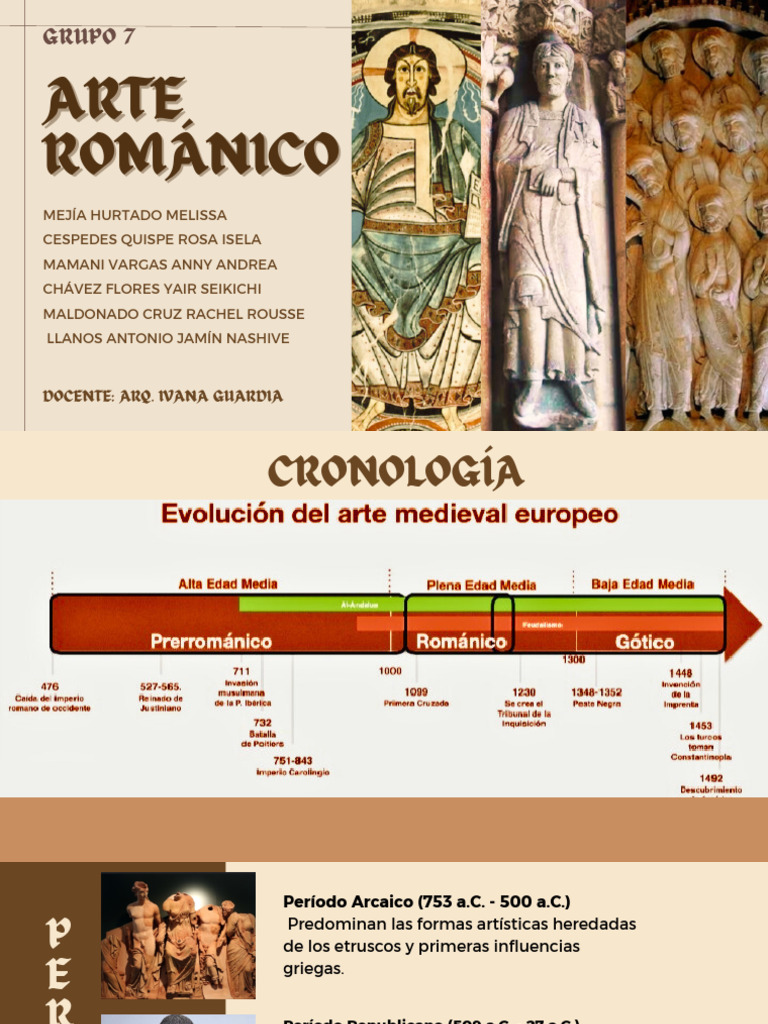 Arte Románico: Características y Aportes | PDF | Pinturas | Escultura
