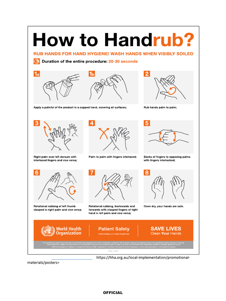Instructions Hand Hygiene and Cough Etiquette Posters | PDF