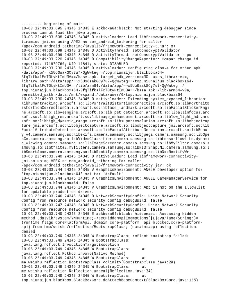 Debugging Errors in BlackBoxA64 App | PDF | Java (Programming Language ...