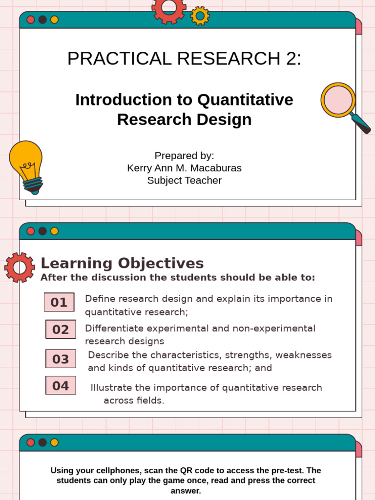 Practical Research 2:: Introduction To Quantitative Research Design ...