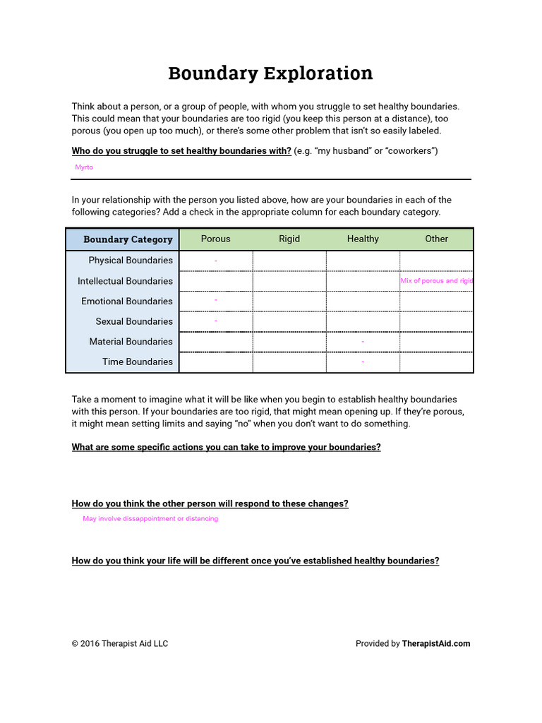 Boundary Exploration for Healthy Relationships | PDF