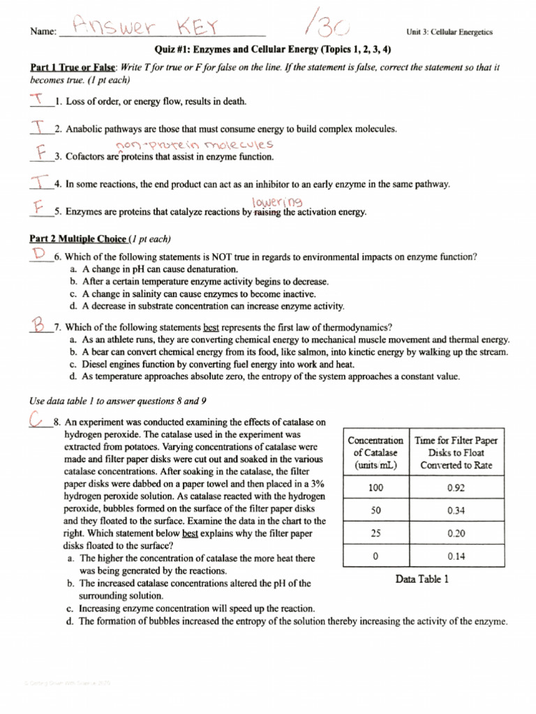 Unit 3 Quiz 1 KEY | PDF
