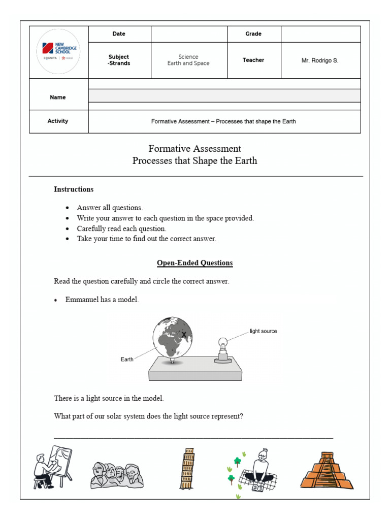 Formative Assessment #2 Processes That Shape The Earth | PDF | Mars | Earth