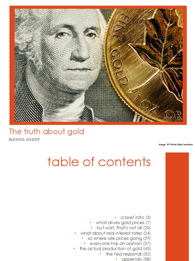 Gold Market Insights for Investors | PDF | Gold As An Investment ...