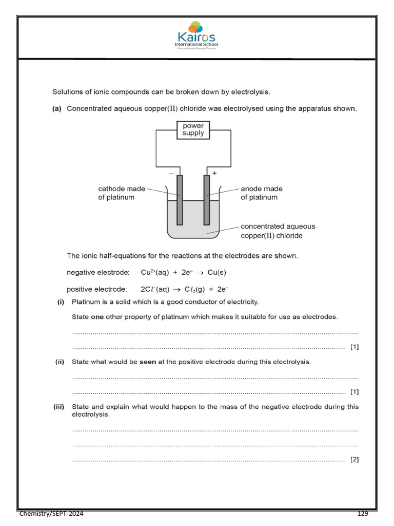 Electrochemistry Worksheet 1 | PDF