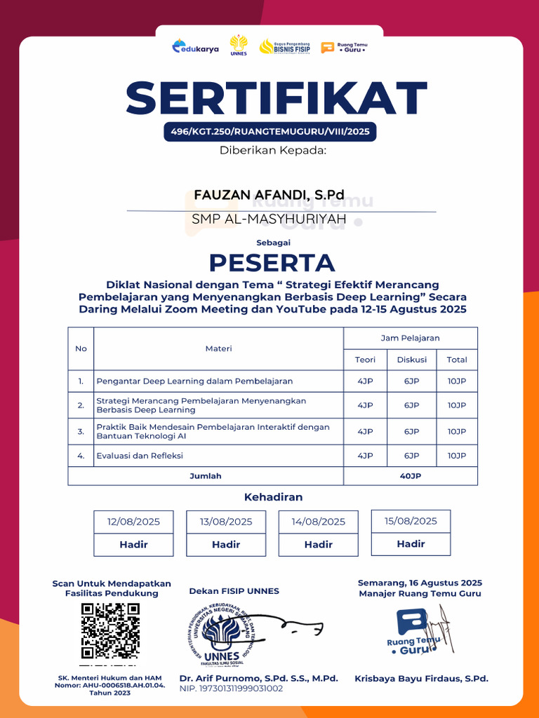 Sertif Deep Learning 40 JP | PDF