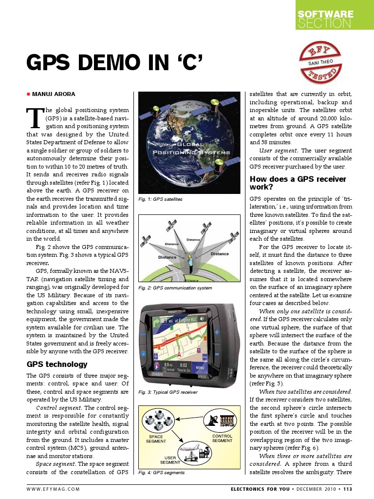 Gps Demo in C | PDF | Global Positioning System | Armed Conflict