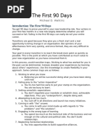 First 90 Days: Leadership Transition Tips | PDF | Goal | Cognition