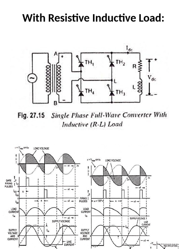 Controlled Converters Bridge Converter With RL Load | PDF