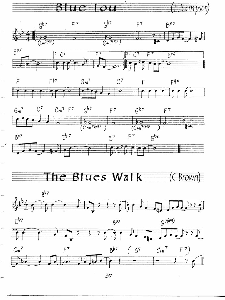 Blue Lou The Blues Walk | PDF