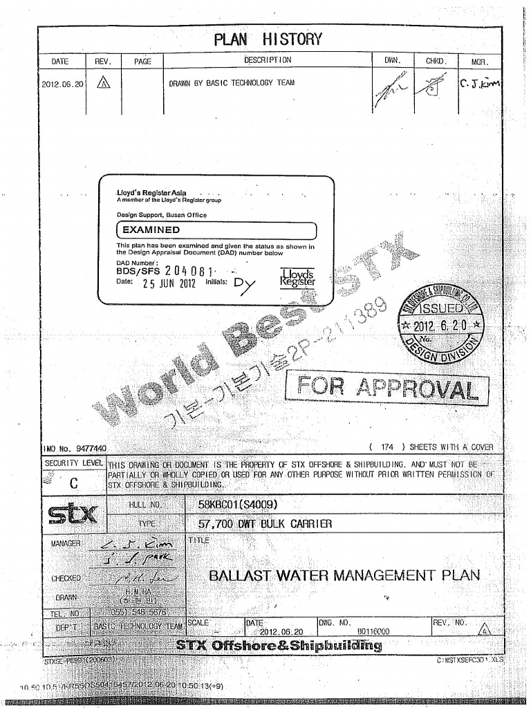 B14-Ballast Water Management Plan | PDF