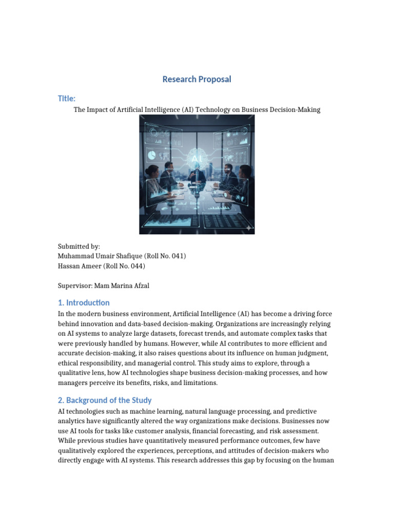 AI's Influence on Business Decisions | PDF | Artificial Intelligence ...