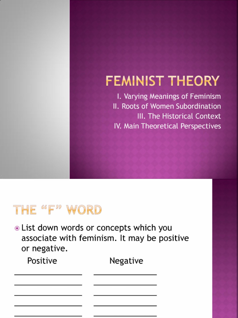 Feminist Theory 1st Part | PDF