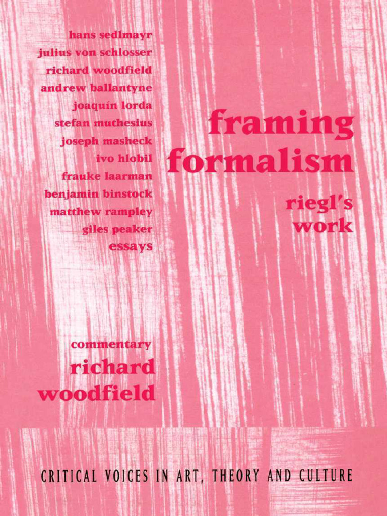 Riegl's Formalism in Art Criticism | PDF | Georg Wilhelm Friedrich ...